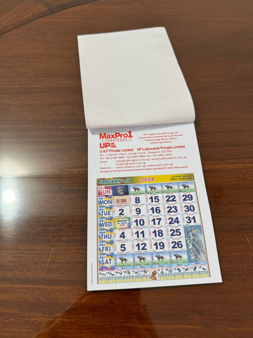 2024 mini wall calender, Hobbies & Toys, Stationery & Craft, Stationery ...