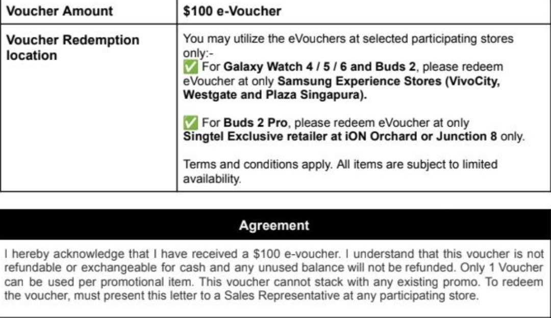 2x E-voucher For Galaxy Watch 4/5/6 and Buds 2, Buds 2 Pro, Tickets ...