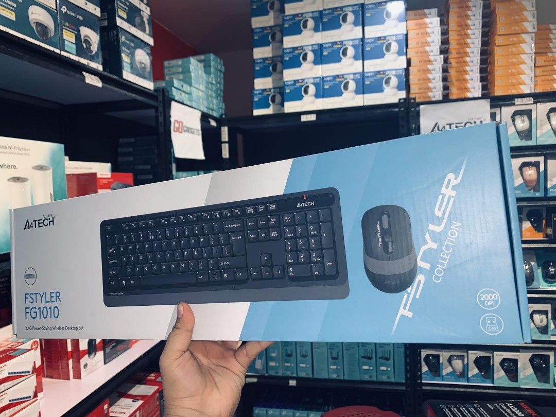 A4Tech Fstyler FG1010 Wireless Keyboard Mouse Combo USB Grey, Computers & Tech, Parts ...