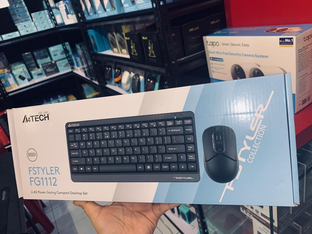 A4Tech Fstyler FG1010 Wireless Keyboard Mouse Combo USB Grey, Computers & Tech, Parts ...