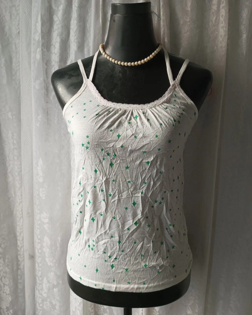 acubi star print cami top • coquette • milkmaid • babydoll • dollete ...