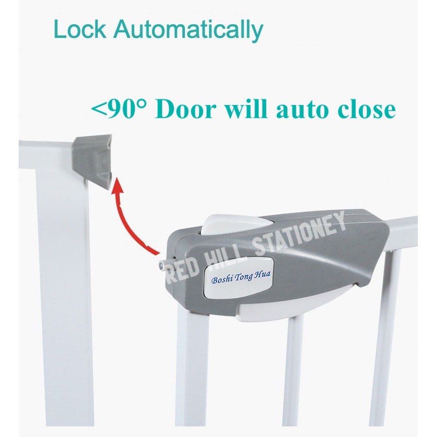 Adjustable baby safety gate automatic close door for children / pet ...