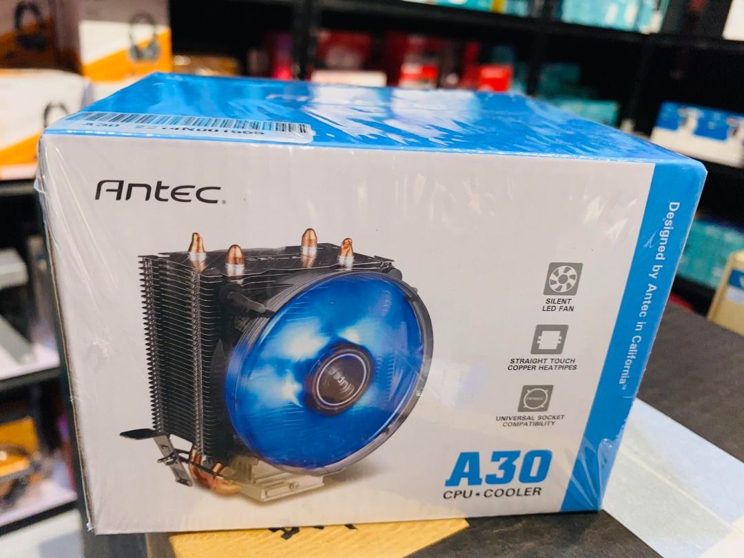 Antec A30 CPU Cooler Silent Blue LED Fan AMD Intel, Computers & Tech ...