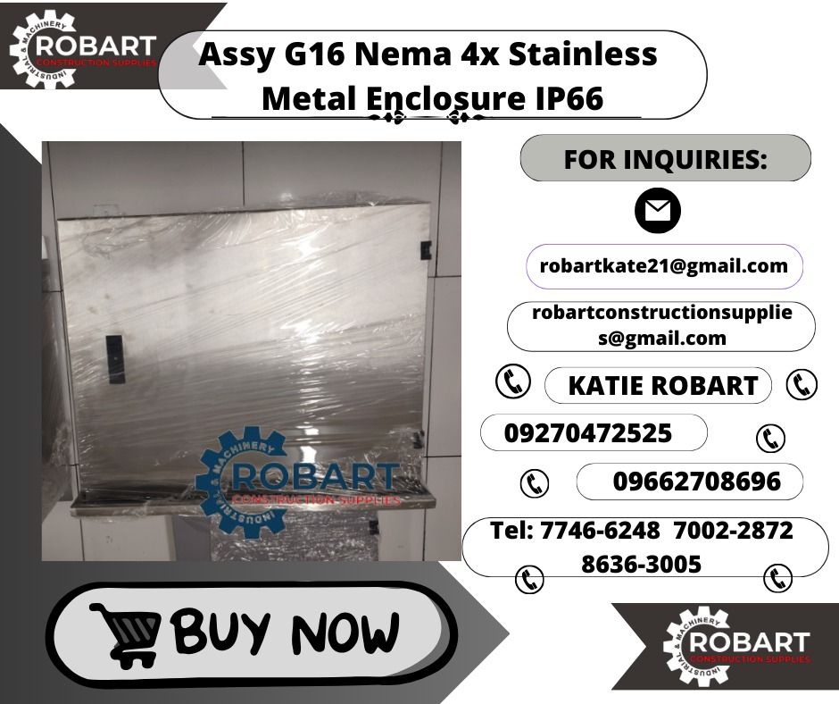 ASSY G16 NEMA 4X STAINLESS METAL ENCLOSURE IP66, Commercial ...