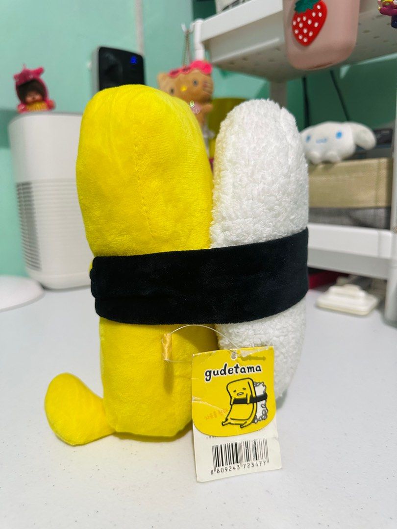 Authentic Gudetama Sanrio Sushi Rice Plush Toy, Hobbies & Toys, Toys ...