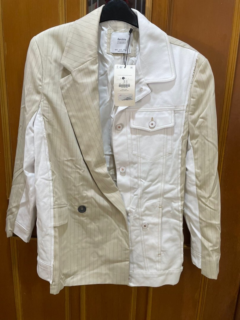 Bershka Half and Half Blazer and Denim Jacket, Women's Fashion, Coats ...
