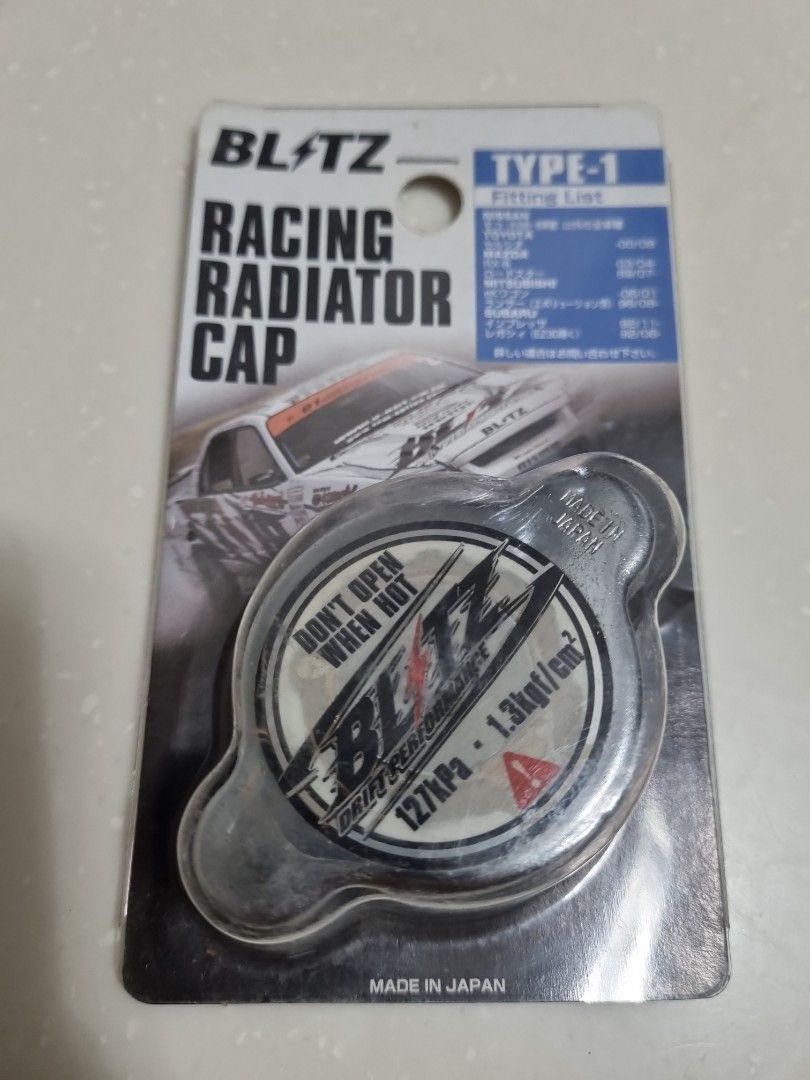 Blitz classic racing radiator cap, Car Accessories, Accessories on Carousell
