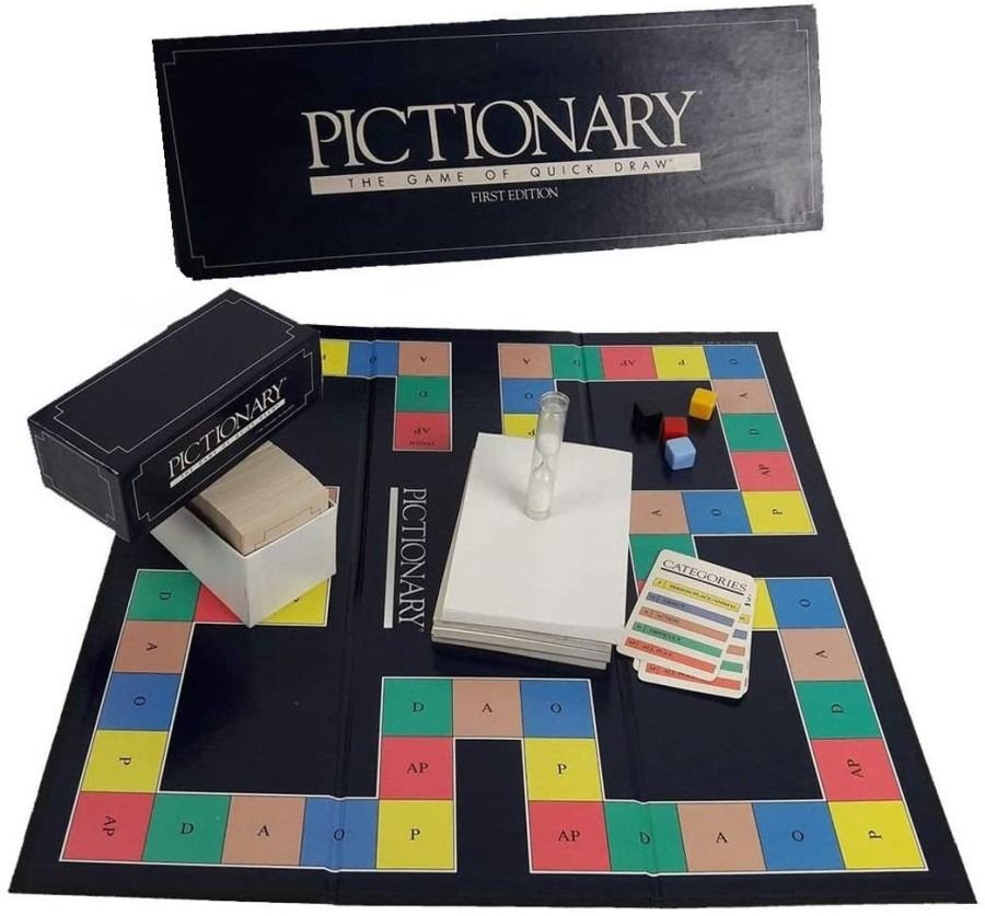 Borad Game vintage Pictionary the Classic Game of Quickdraw @1993, Toys & Collectibles ...