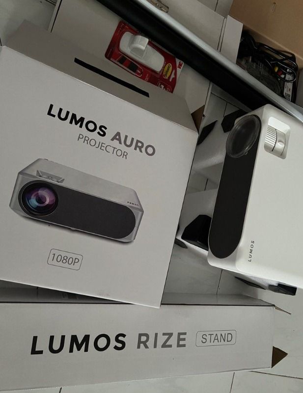 Brand new LUMOS AURO Projector + LUMOS WALL Projector Screen + RIZE ...