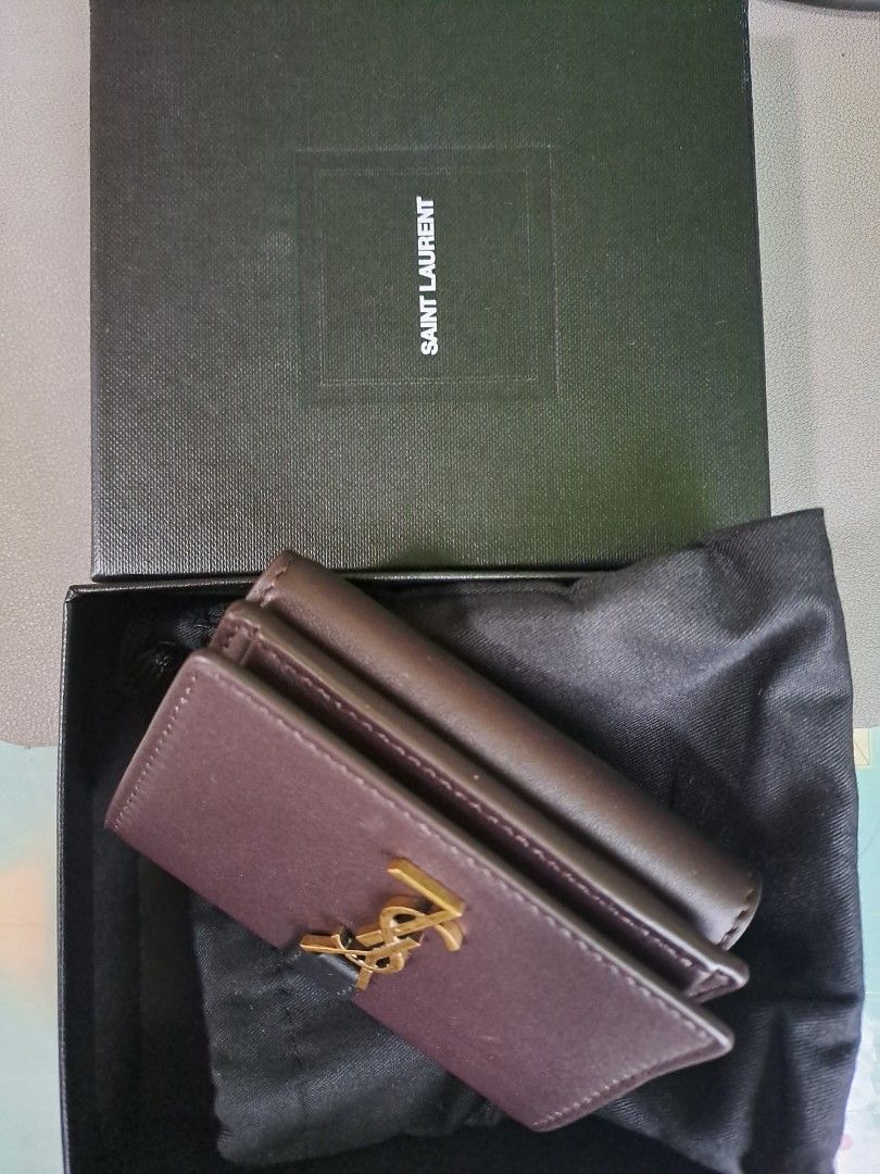 YSL BRAND NEW GENUINE TRIFOLD WALLET, Luxury, Bags & Wallets on Carousell