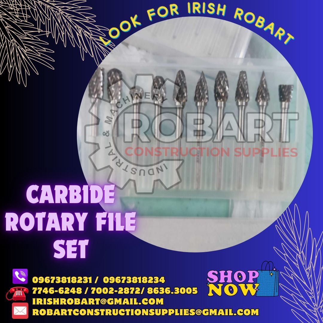 Carbide Rotary File Set, Commercial & Industrial, Construction Tools ...