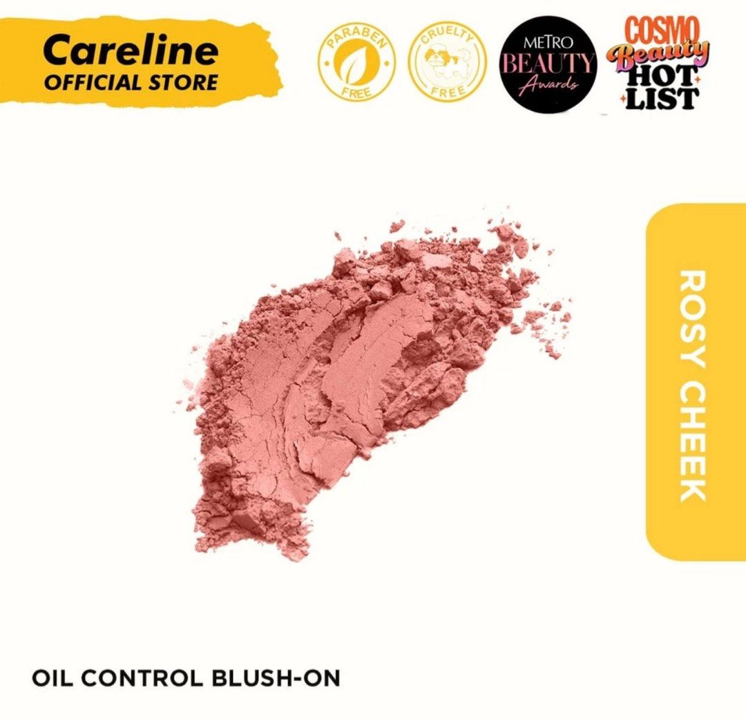 CARELINE ROSY CHEEK oil control blush on, Beauty & Personal Care, Face, Makeup on Carousell