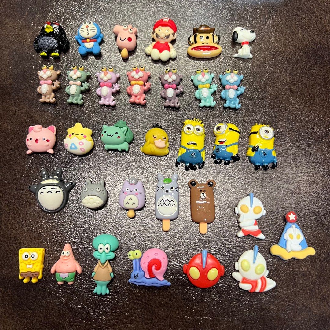 Cartoon charms - pokemon, pink panther, spongebob, minions, totoro ...