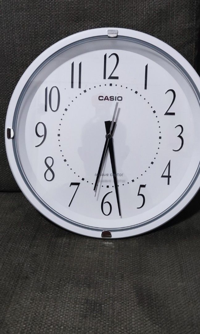 CASIO radio wave wall clock, Furniture & Home Living, Home Decor ...