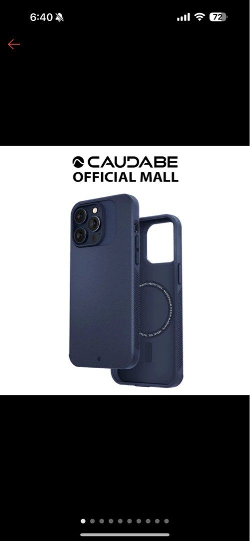 Caudabe Synthesis for IPhone 15 Pro Max - Celestial Blue with Button ...