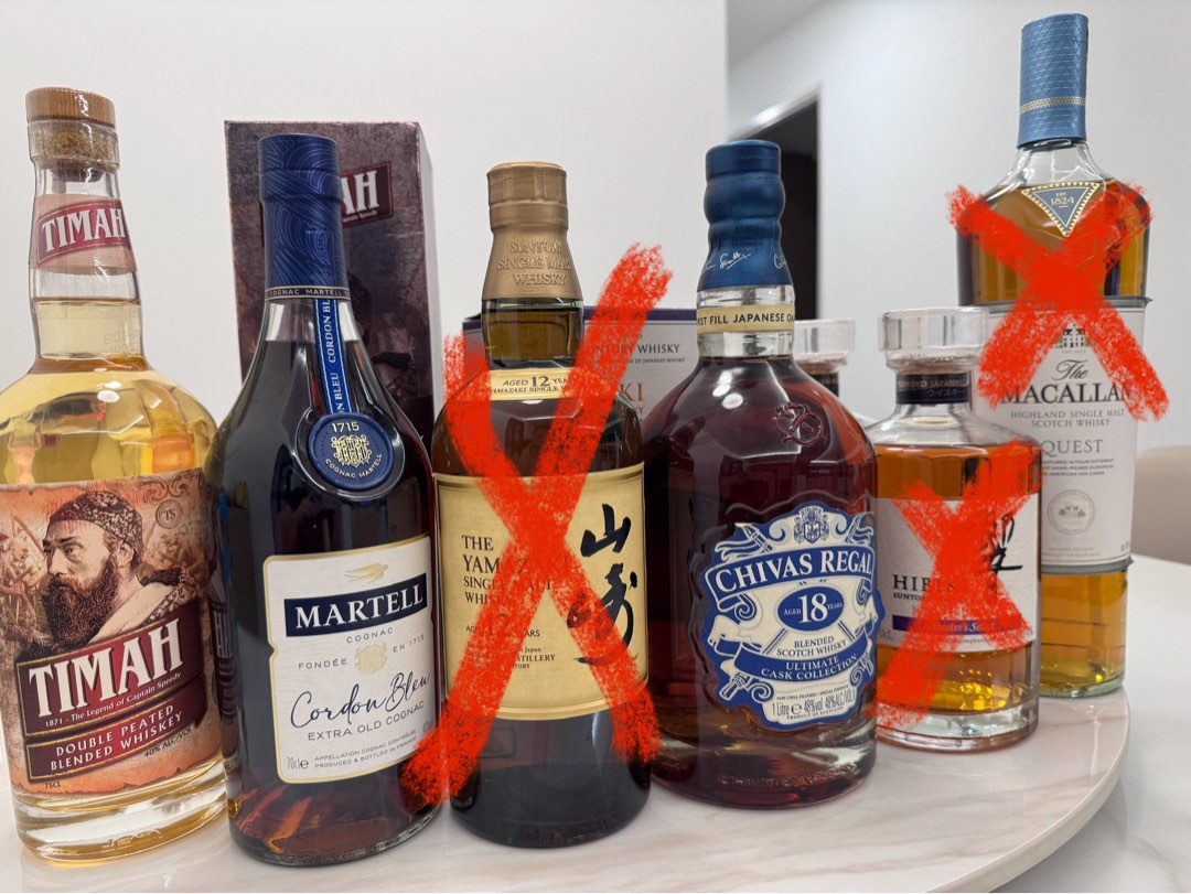 Chivas Hibiki Macallan Martell Timah, Food & Drinks, Beverages on Carousell