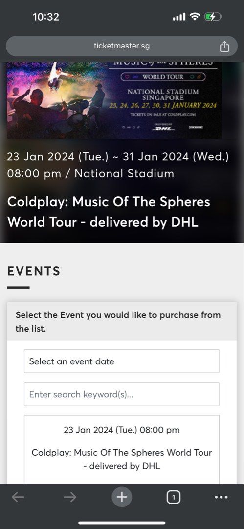 Coldplay infinity ticket access link, Tickets & Vouchers, Event Tickets ...
