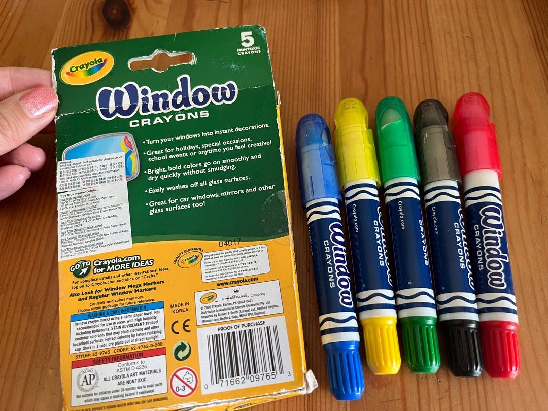Crayola Window Crayons (5 colours), 興趣及遊戲, 手作＆自家設計, 文具及工藝 - 手作 - Carousell