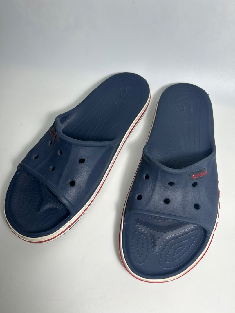 Crocs Bayaband Slide in Navy Pepper, Men's Fashion, Footwear, Slippers & Slides on Carousell
