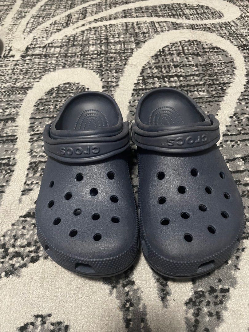 Crocs Classic Clog Navy Blue, Men's Fashion, Footwear, Slippers ...