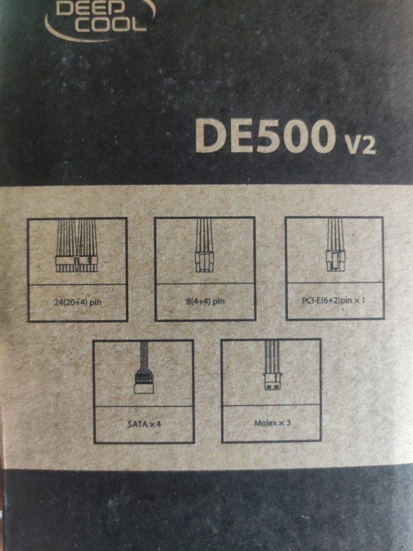 Deepcool DE500v2 500w tru rated, Computers & Tech, Parts & Accessories ...
