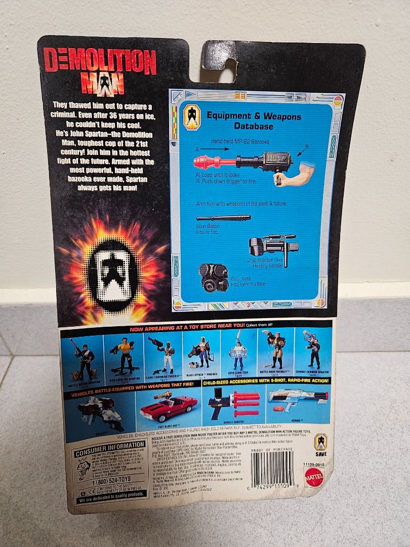 DEMOLITION MAN Vintage Movie Action Figures (1993), Hobbies & Toys ...