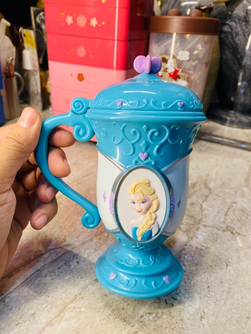 Disney Frozen Princess ELSA & ANNA Arendelle Tall Plastic Toyish Cup ...