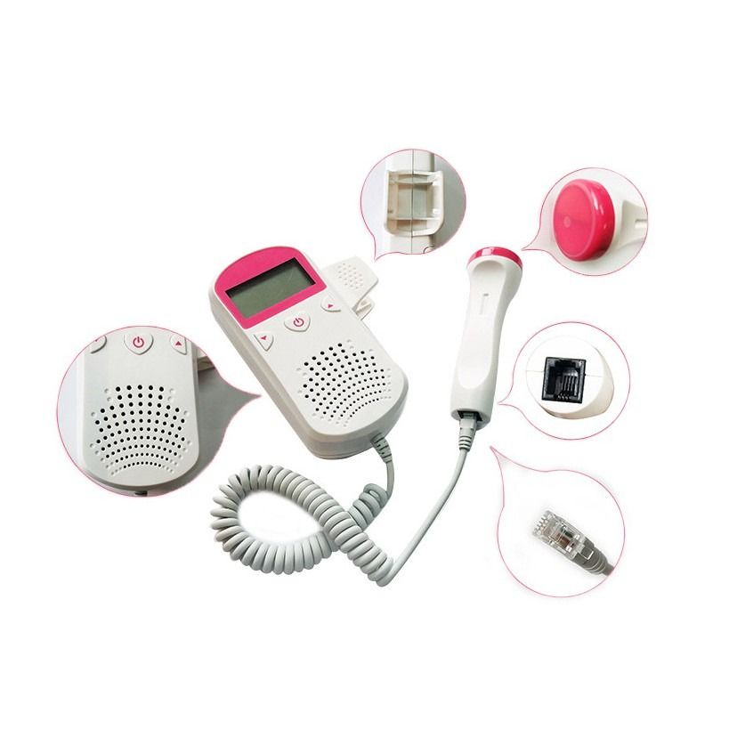 Doppler Fetal Monitor Baby Sound Heart Rate Detector Home Pregnancy LCD ...
