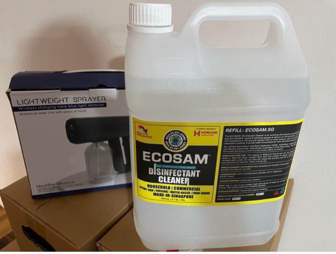 Eco Sam disinfectant with spray, Beauty & Personal Care, Sanitisers ...