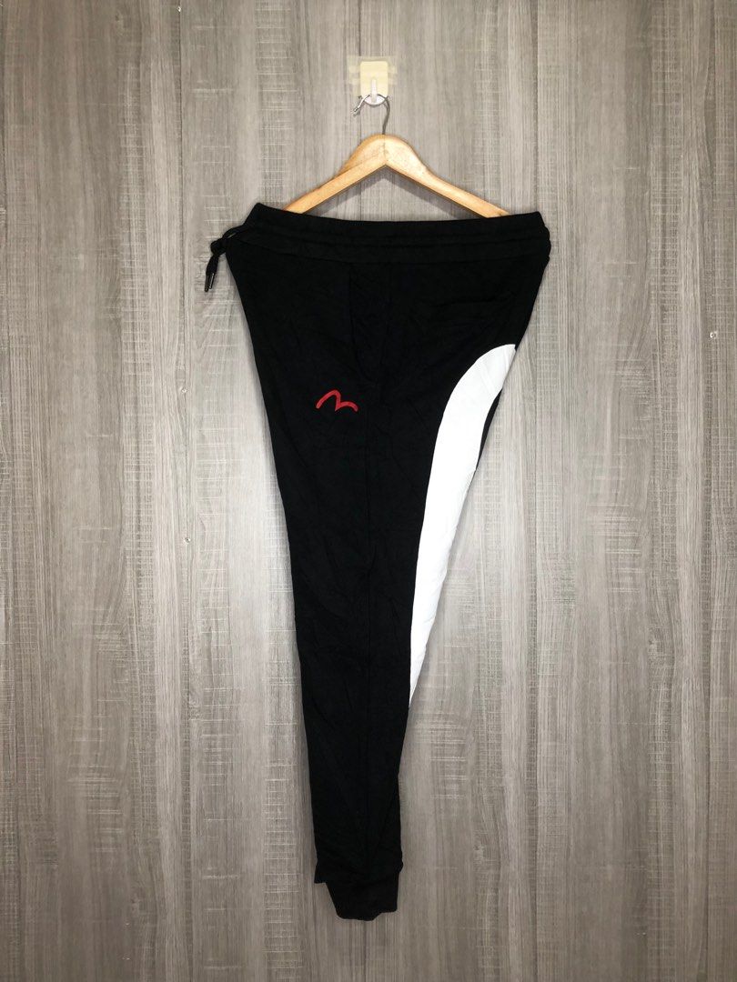EVISU BIG LOGO DESIGN, Men's Fashion, Bottoms, Joggers on Carousell