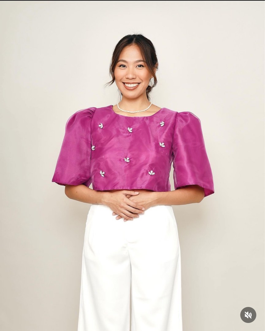 FOR RENT MODERN FILIPINIANA TOP, Women's Fashion, Dresses & Sets ...