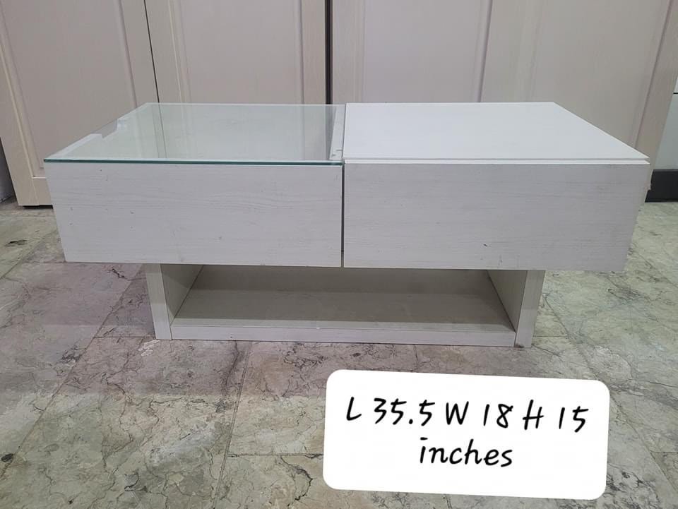 FS: GLASS TOP CENTER TABLE *removable glass top *mdf mat'l, Furniture ...