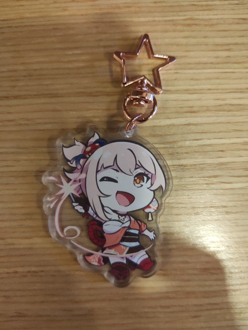 Genshin keychains from Singapore artists (Yelan, Yoimiya, Keqing ...