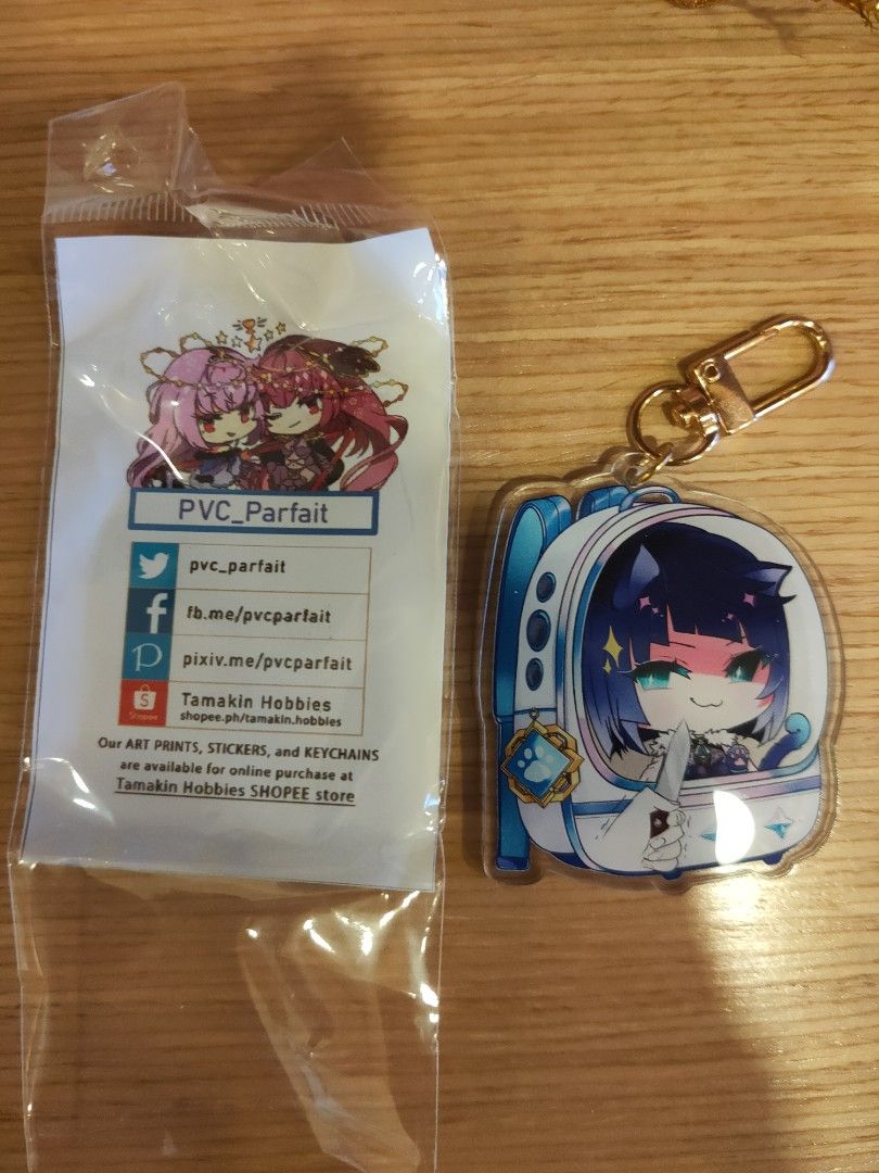 Genshin keychains from Singapore artists (Yelan, Yoimiya, Keqing ...