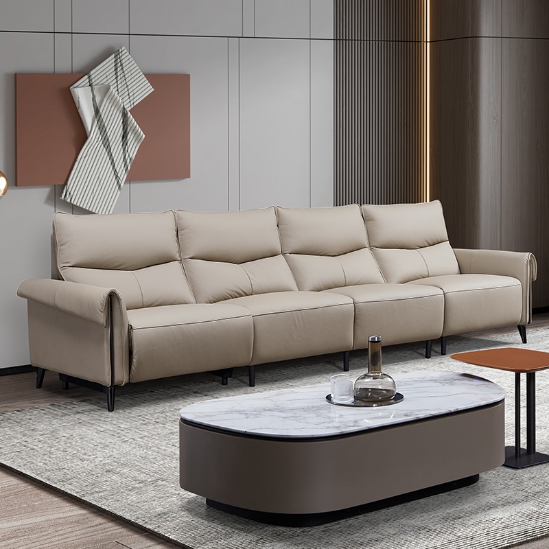 Genuine Leather 1Seater electric extension Sofa Frame+sponge 30 year ...