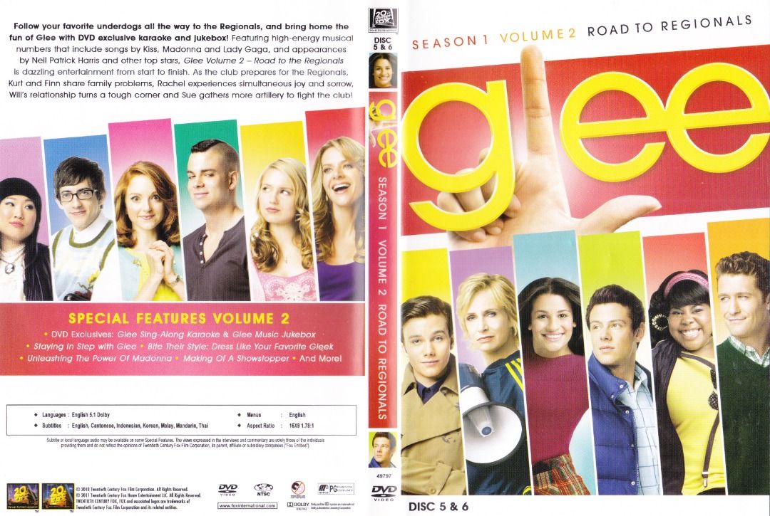 GLEE Complete Season 1 Vol. 2 DVD Box Set, Hobbies & Toys, Music ...
