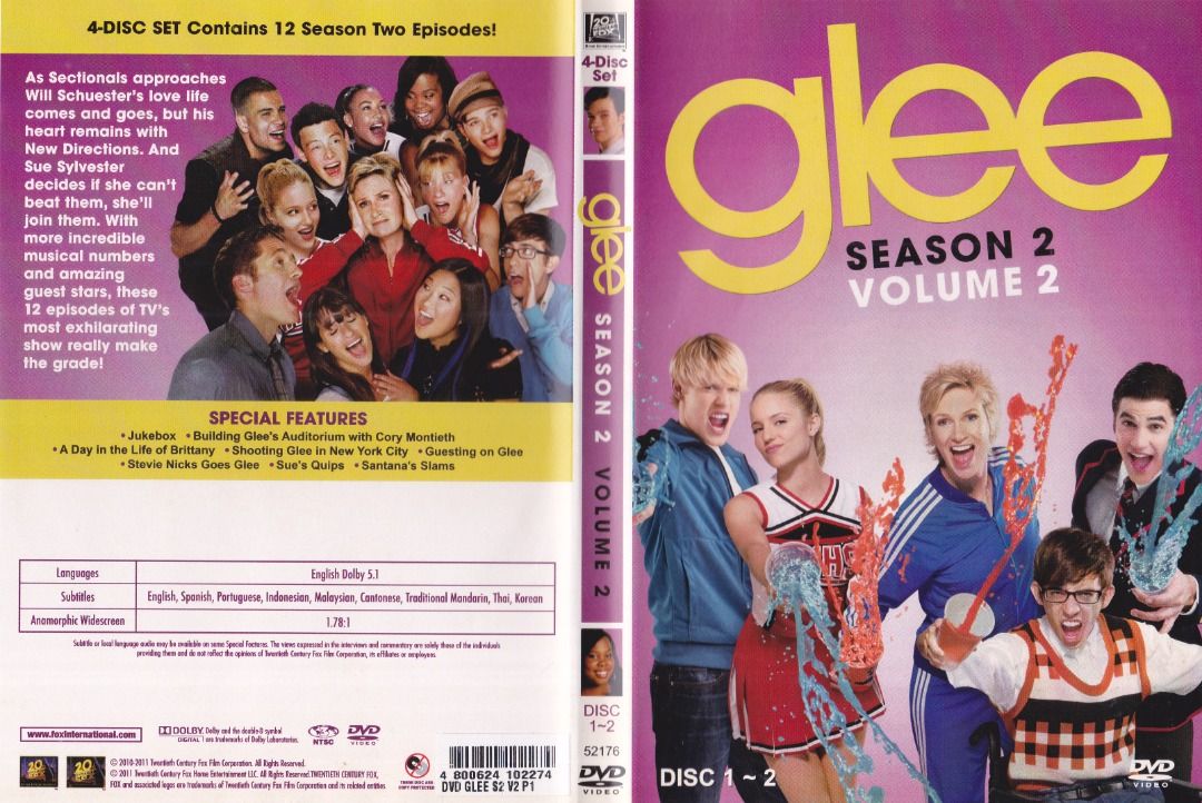 GLEE Complete Season 2 Vol. 2 DVD Box Set, Hobbies & Toys, Music ...