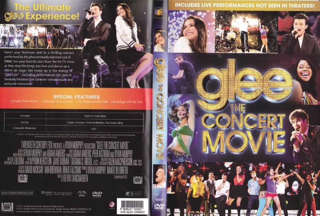 GLEE The Concert Movie DVD, Hobbies & Toys, Music & Media, CDs & DVDs ...