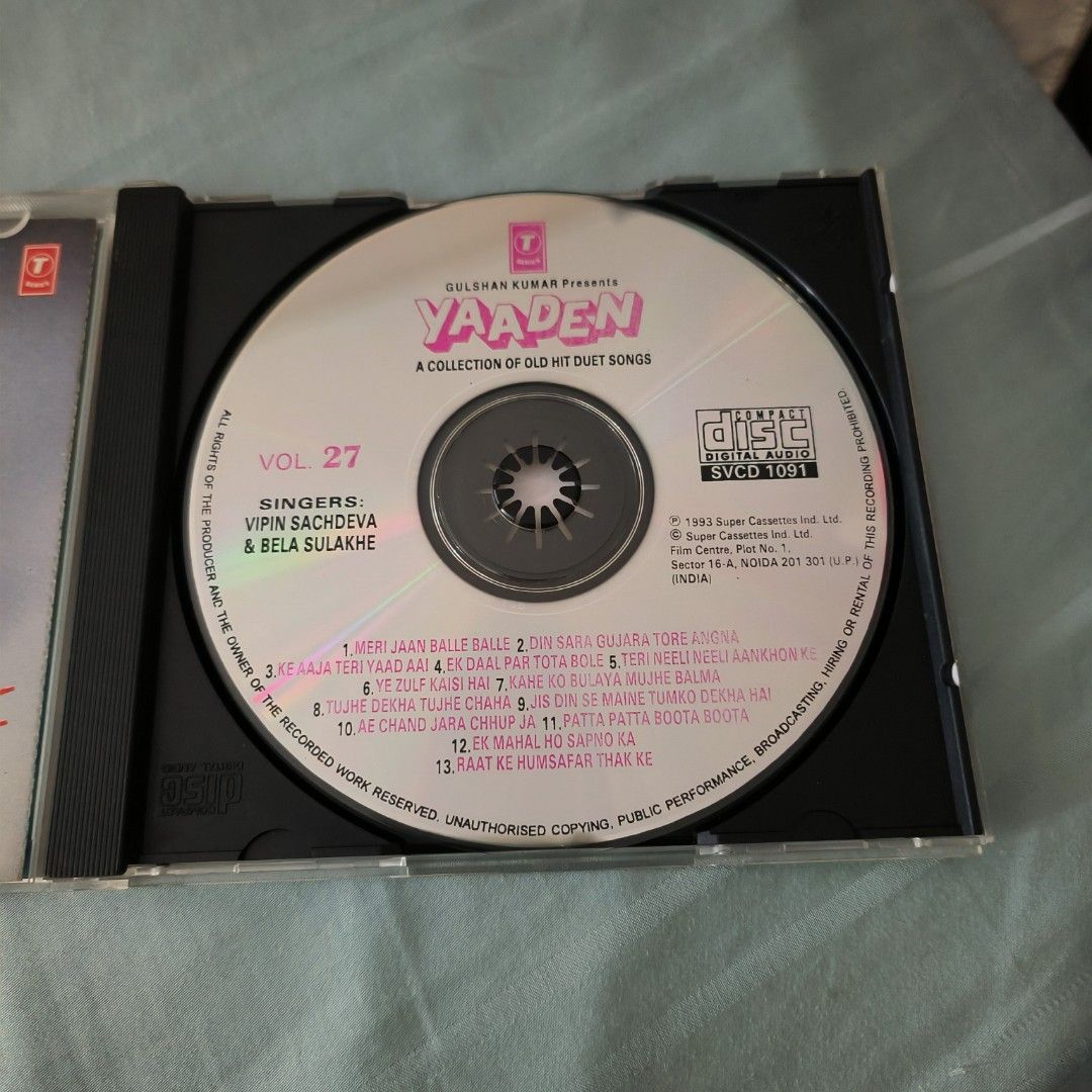 Gulshan Kumar Presents YAADEN A Collection of Old Hot Duet Songs, vol. 27, Free local track mail ...