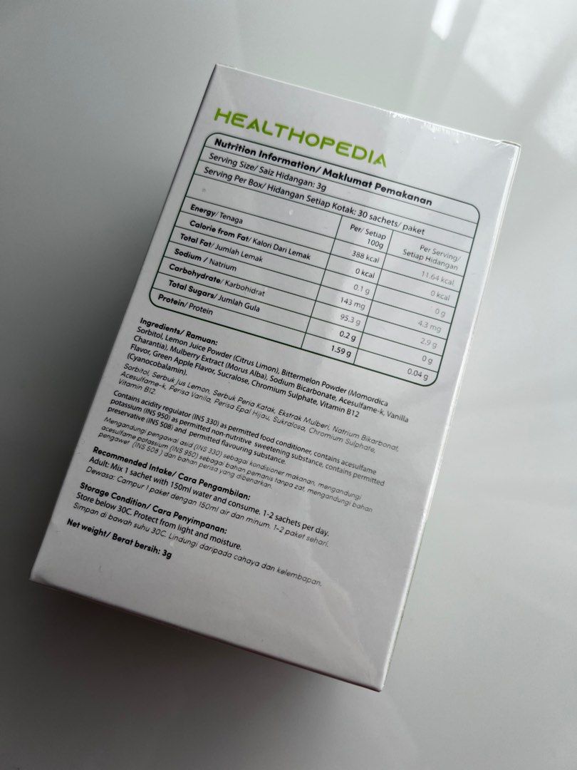 Healthopedia Bittermelon ( Insumate patented) 30 sachets, Health ...