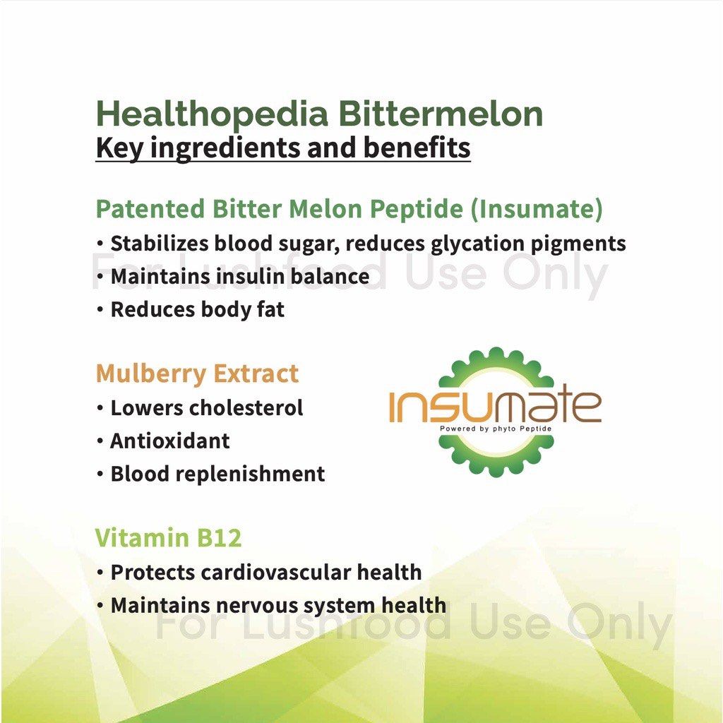 Healthopedia Bittermelon ( Insumate patented) 30 sachets, Health ...