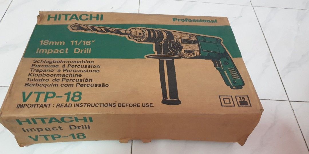 Hitachi VTP-18 impact drill, Furniture & Home Living, Home Improvement ...