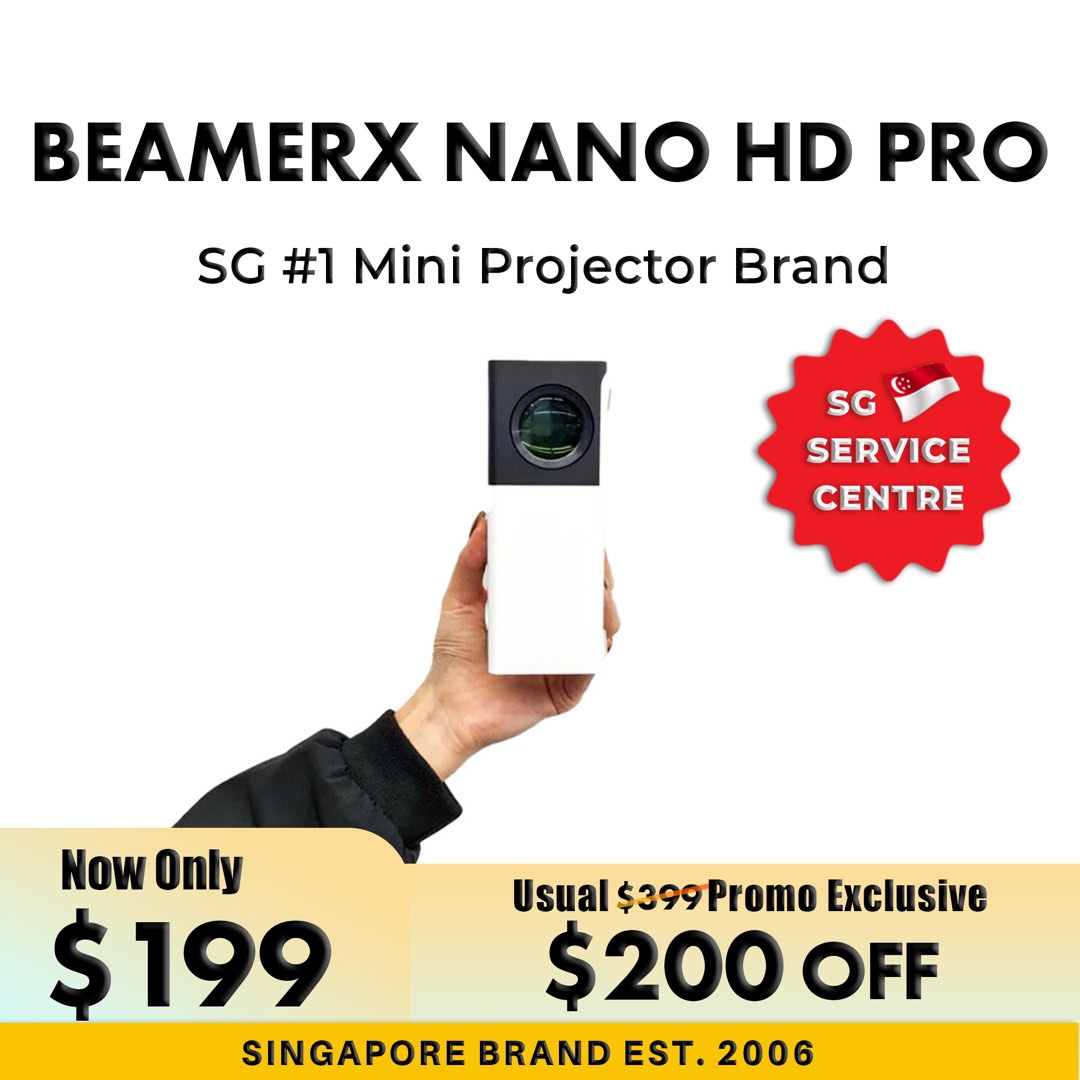 Home Cinema Mini Projector with Sharp Subtitle - BeamerX Nano HD Pro ...