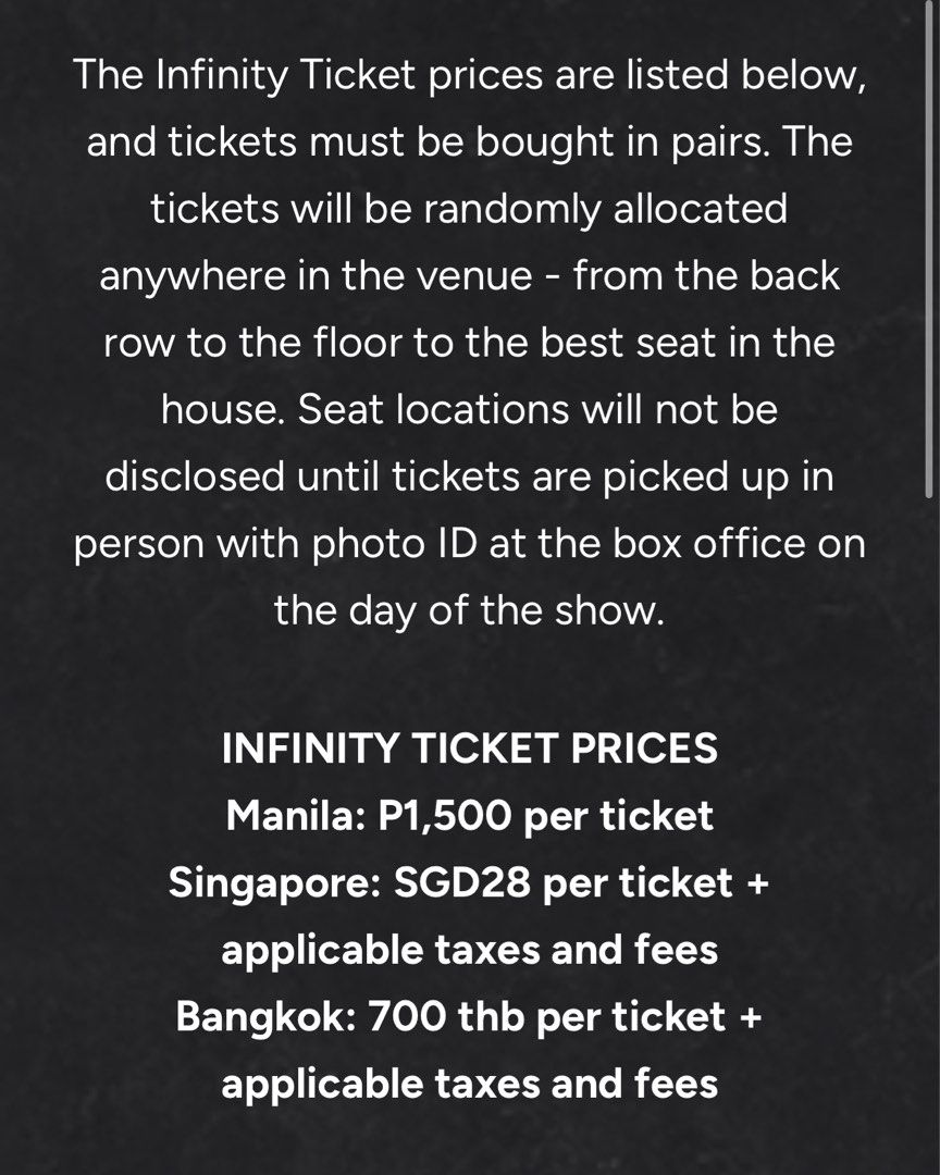 [HTB] Coldplay infinity tickets Music of the sphere in Singapore ...