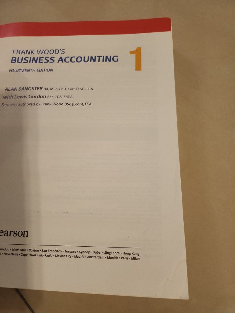 IGCSE frank woods BUSINESS ACCOUNTING textbook, Hobbies & Toys, Books ...