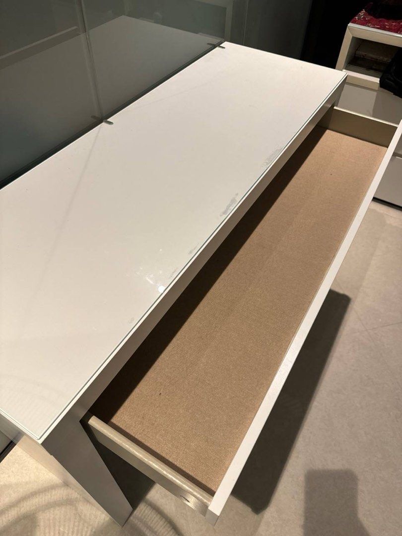 IKEA Glass-top Dressing table with drawers, Furniture & Home Living ...
