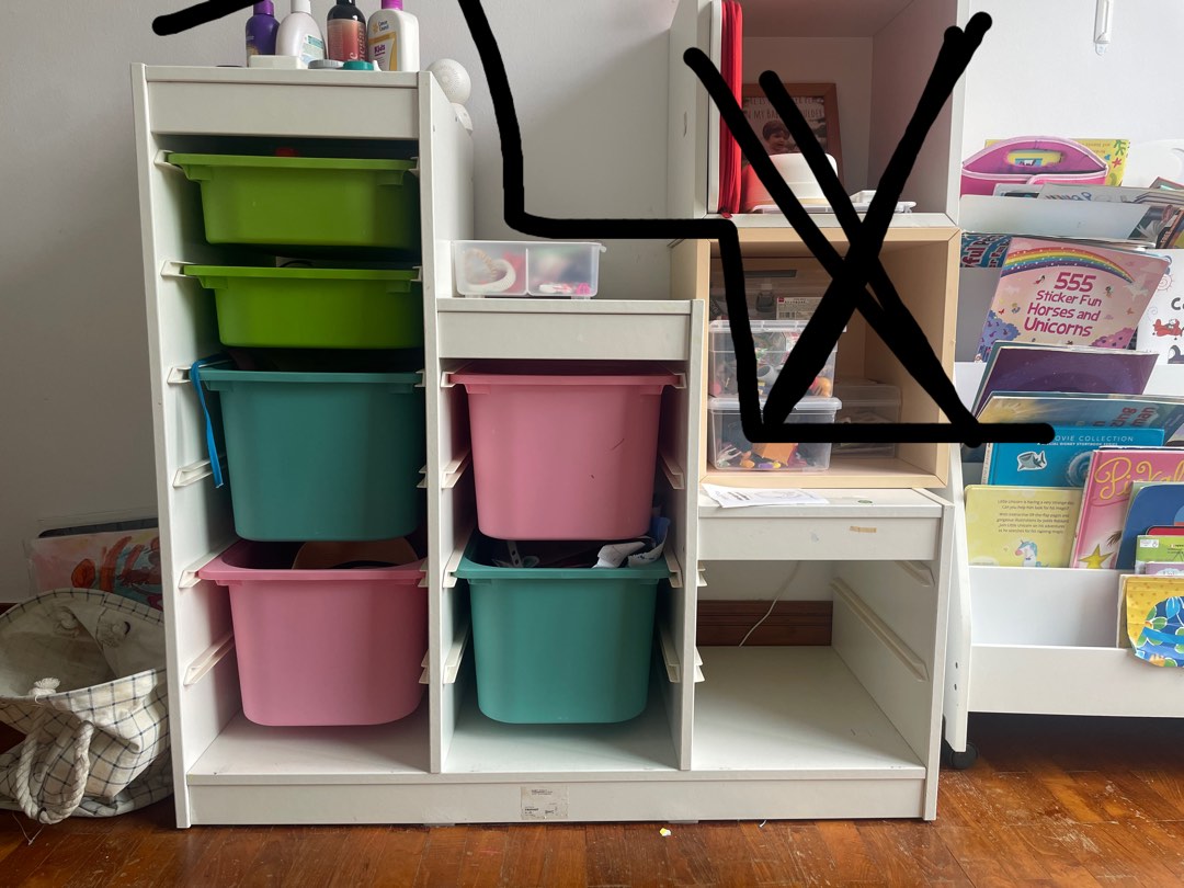 IKEA trofast with trays/boxes, Furniture & Home Living, Furniture ...