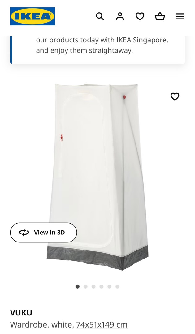 IKEA Wardrobe VUKU, Furniture & Home Living, Furniture, Shelves ...