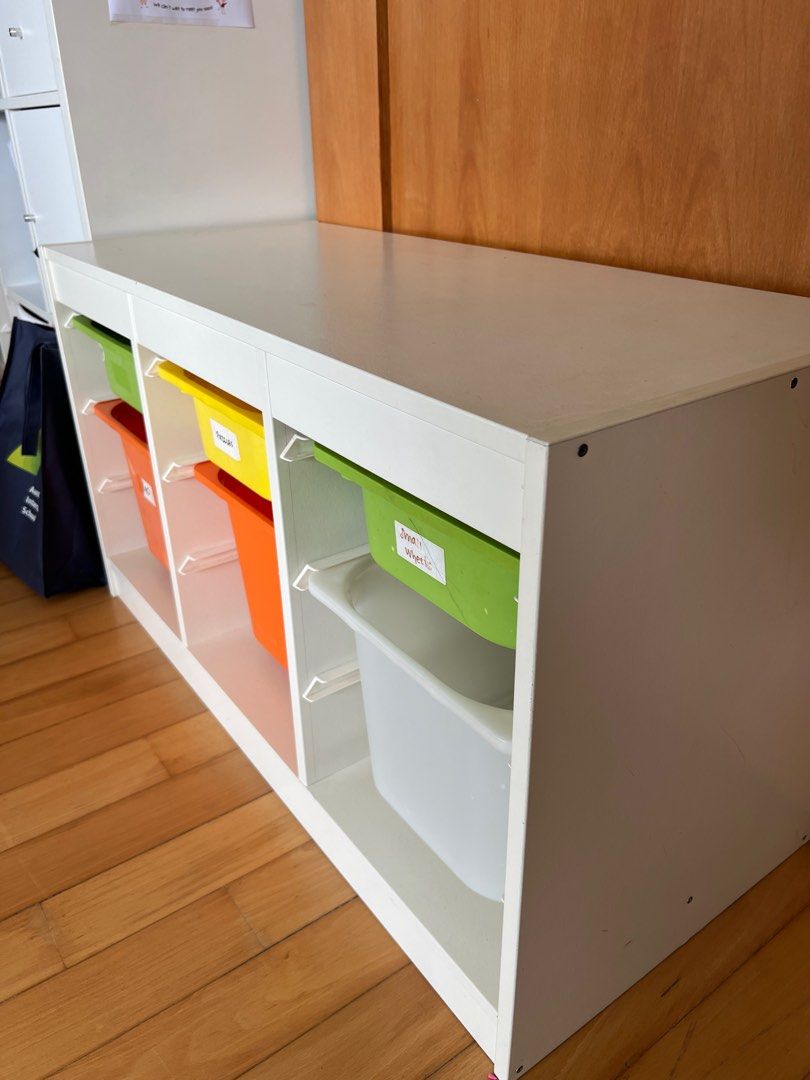 IKEA WHITE TROFAST STORAGE, Furniture & Home Living, Furniture, Shelves ...