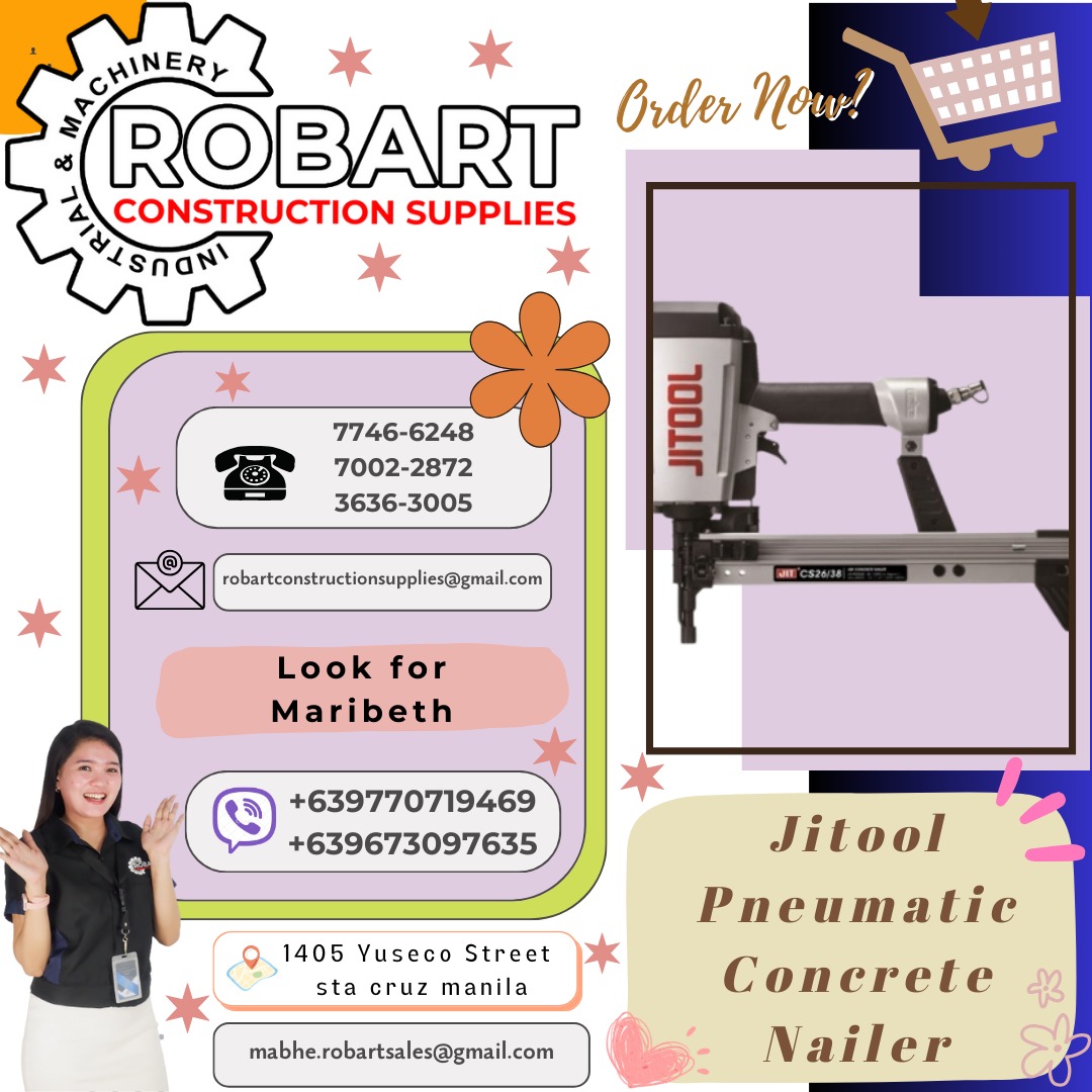 Jitool Pneumatic Concrete Nailer, Commercial & Industrial, Construction ...
